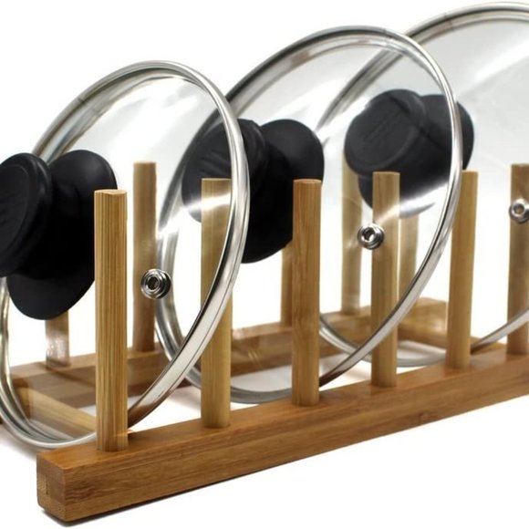 Storage & Organization | Bamboo Wooden Plate Racks Dish Stand Holder ...